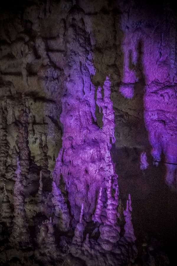Purple Cave Walls stock photo. Image of inside, beautiful - 128349118