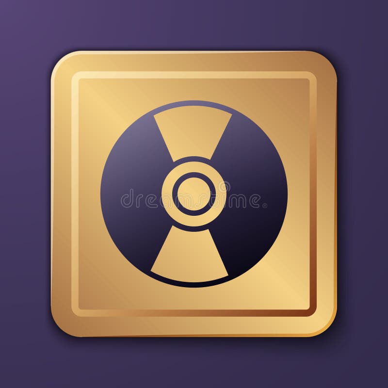 Purple CD or DVD Disk Icon Isolated on Purple Background. Compact Disc ...