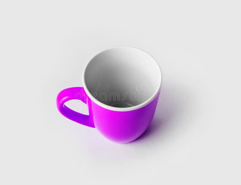 Purple ceramic cup stock photo. Image of color, breakfast - 126690422