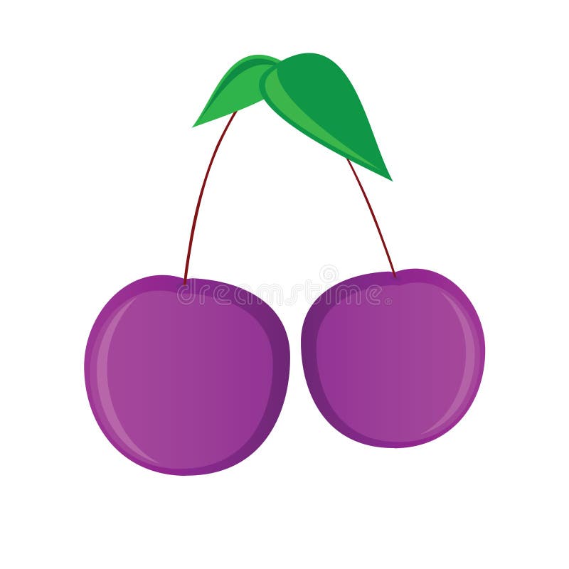 Purple Cherry Polygon stock vector. Illustration of stylized - 40837273