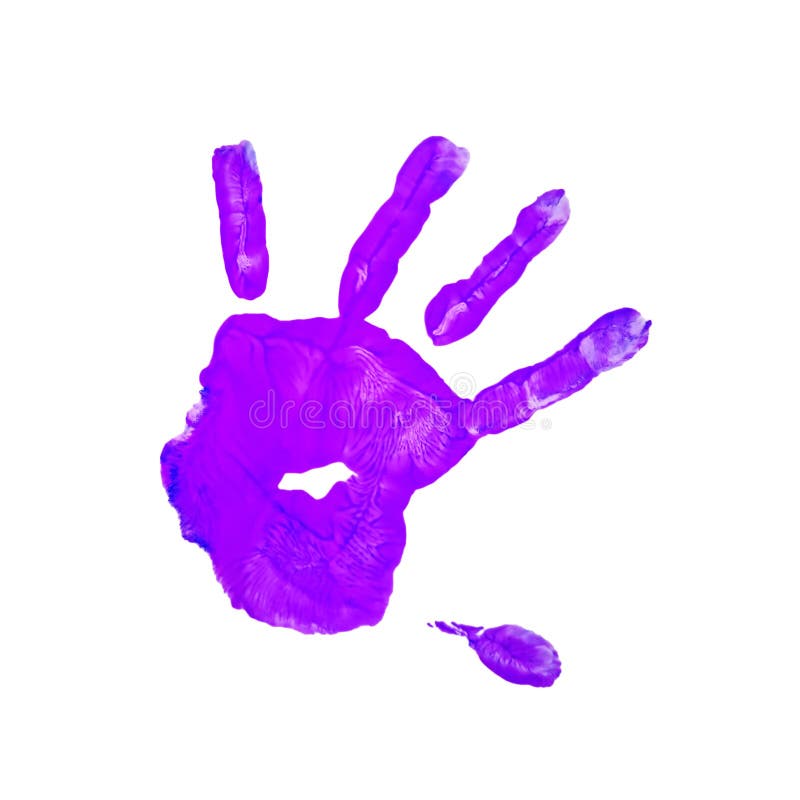 Purple Hand Print Picture. Image: 4991694