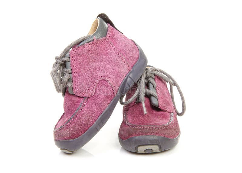 Purple Children S Shoes Worn Stock Image - Image of children, footwear ...
