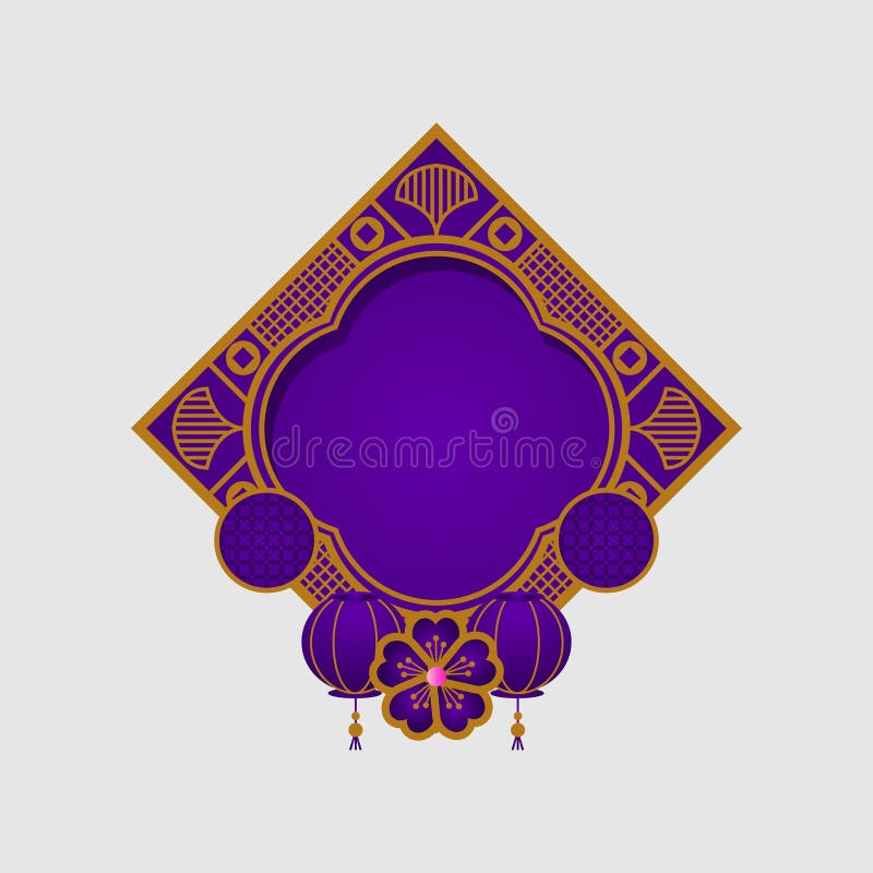 Chinese red blank scroll stock vector. Illustration of template - 311497415