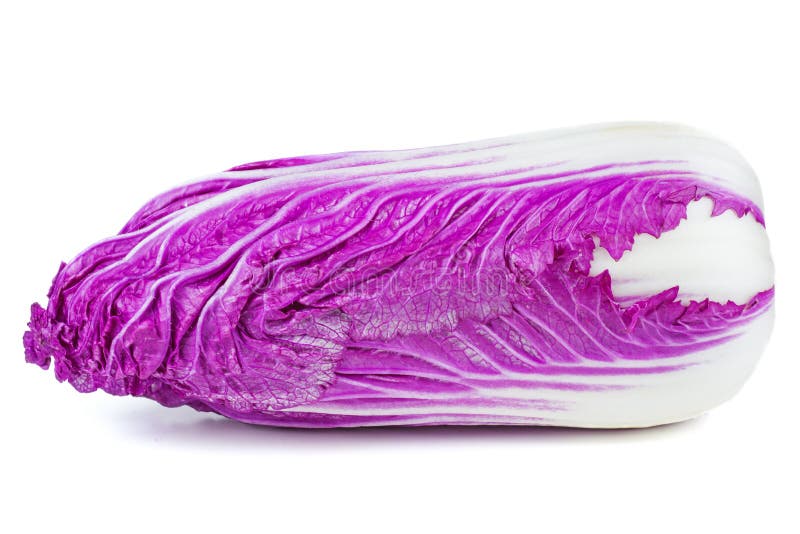 Purple Chinese Cabbage Isolated on White Background Stock Image - Image ...