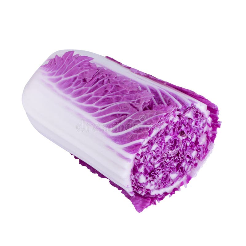 Purple Chinese Cabbage Isolated on a White Background Stock Photo ...