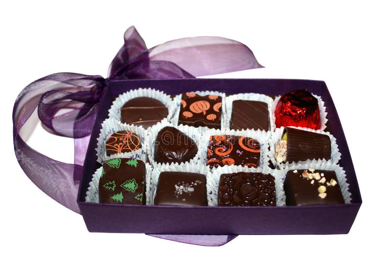 Purple Chocolate Box stock image. Image of wrap, candy - 9785579