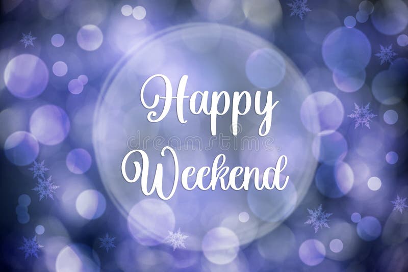 Purple Christmas Background with Text Happy Weekend Stock Illustration ...