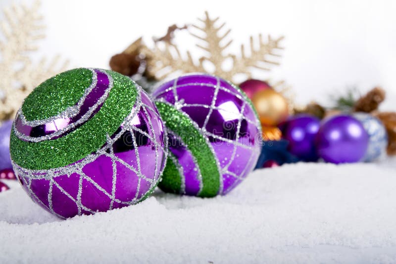 Purple Christmas Ornament stock photo. Image of white - 10835672