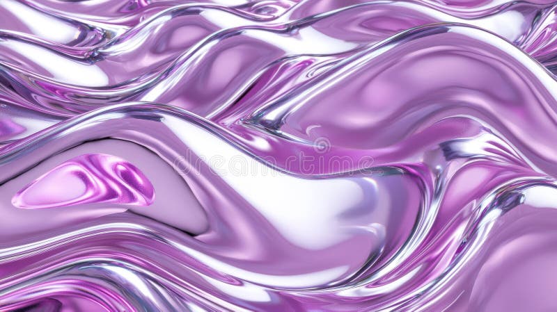 A Purple Chrome Waves Background, a Shiny and Lustrous Metal Pattern Texture, and a Silky 3D ...