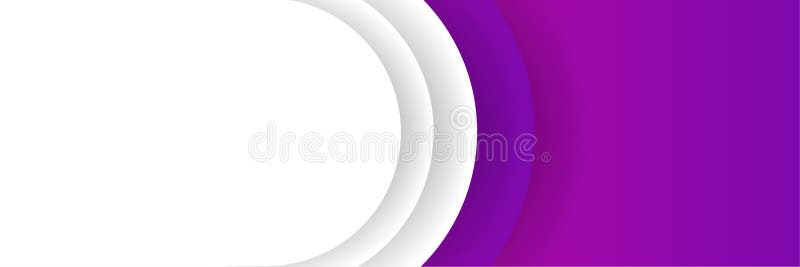 Purple Circle White Banner Background. Vector Abstract Graphic Design ...