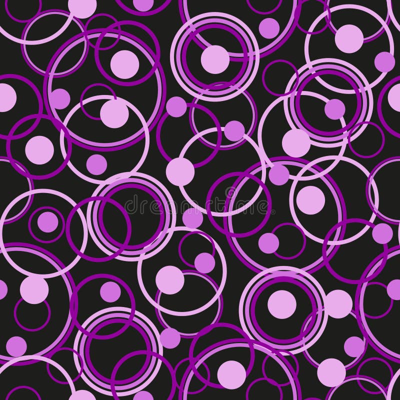 Purple Circles Seamless Pattern Stock Vector - Illustration of cover ...