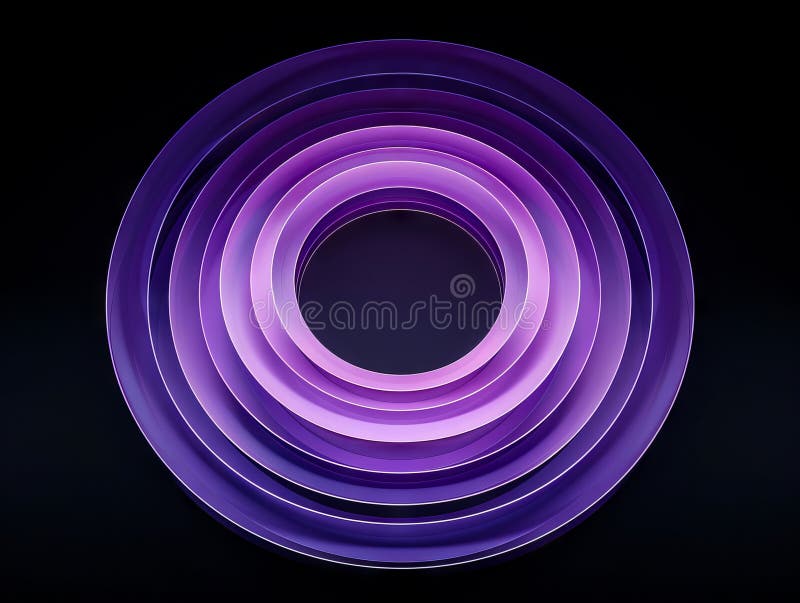 A Purple Circular Shape with a Black Background Stock Photo - Image of ...