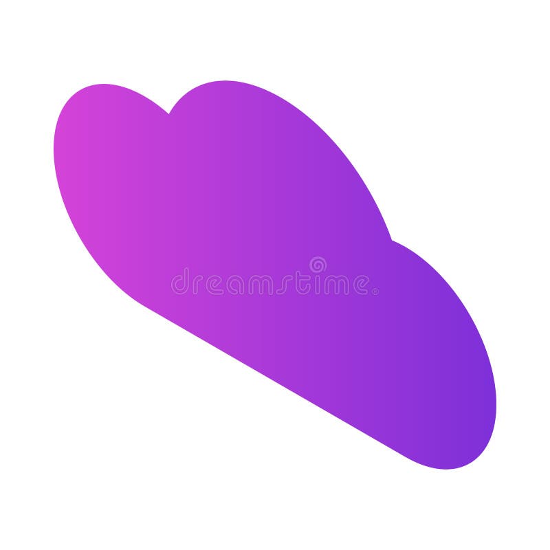 Purple Cloud Icon, Isometric Style Stock Vector - Illustration of chat ...