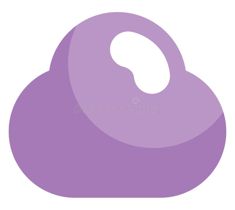 Purple cloud, icon stock vector. Illustration of decorative - 258924837
