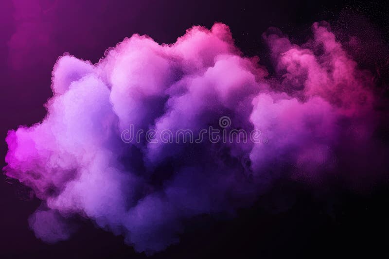 Purple Cloud Isolated on Transparent Background for Template Decoration ...