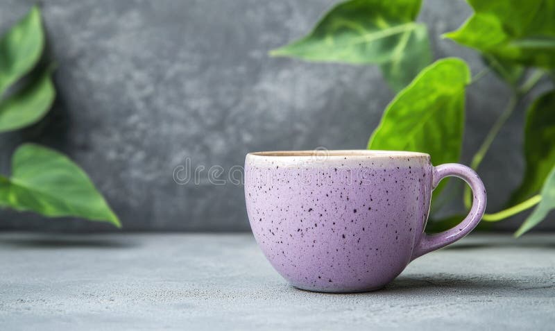 Purple Coffee in Stylized Mason Jar Cup with Macarons and Roses and ...