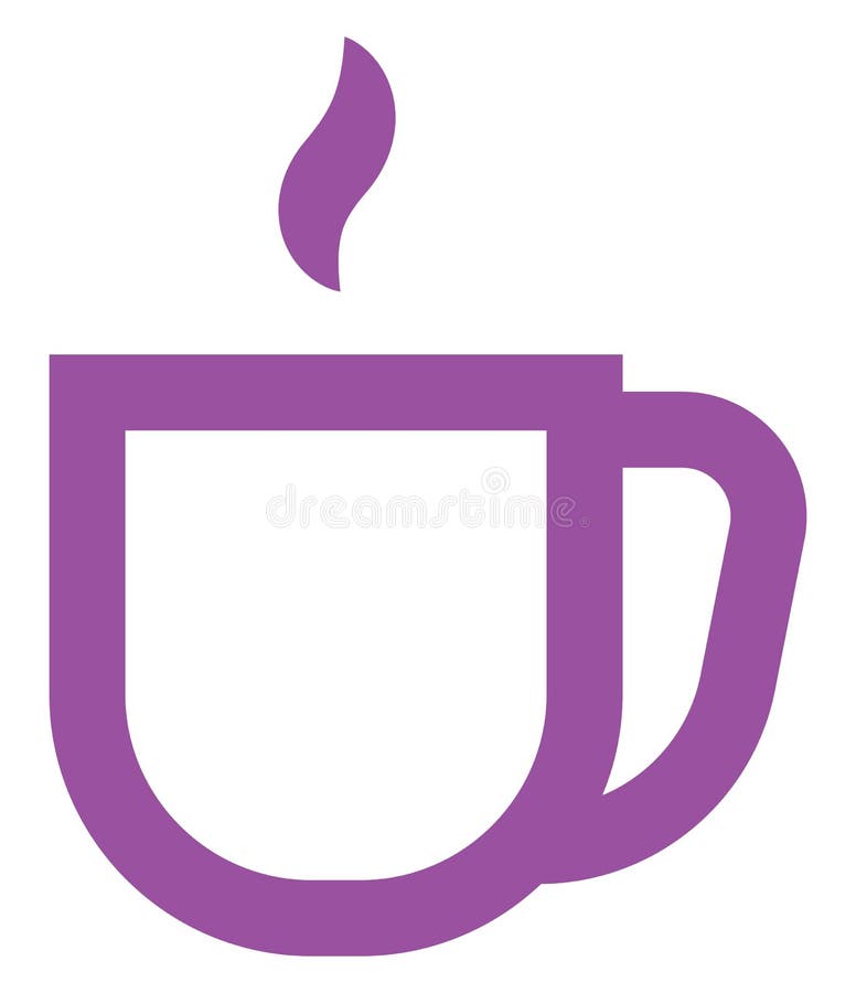 Purple Coffee Cup, Icon Icon Stock Vector - Illustration of beverage ...