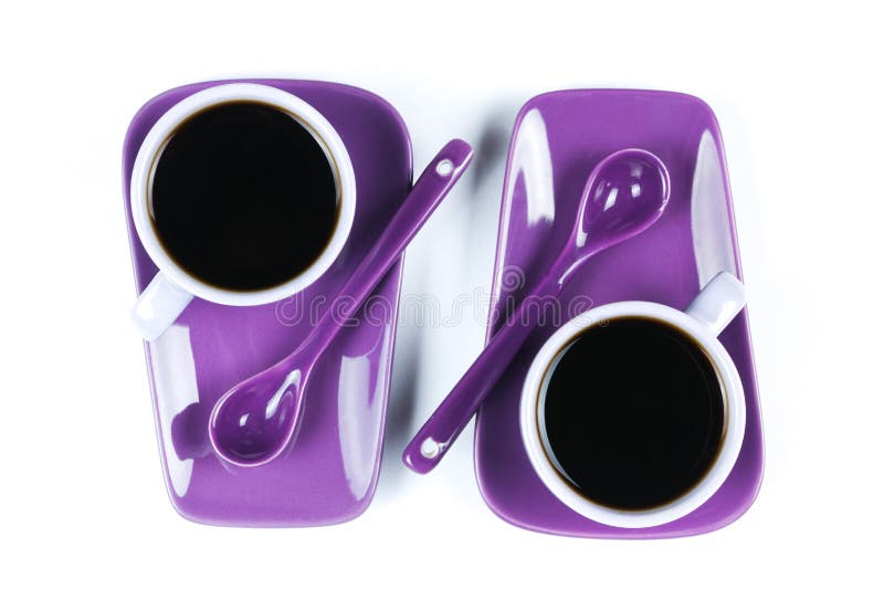 Purple Coffee in Stylized Mason Jar Cup with Macarons and Roses and ...