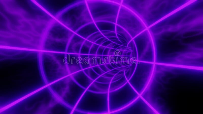 Purple Color Animation Loop with Glowing Lights. Interdimensional ...