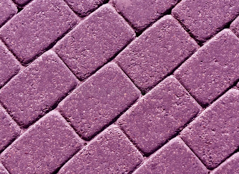Purple Color Cobblestone Pavement Surface. Stock Photo - Image of ...