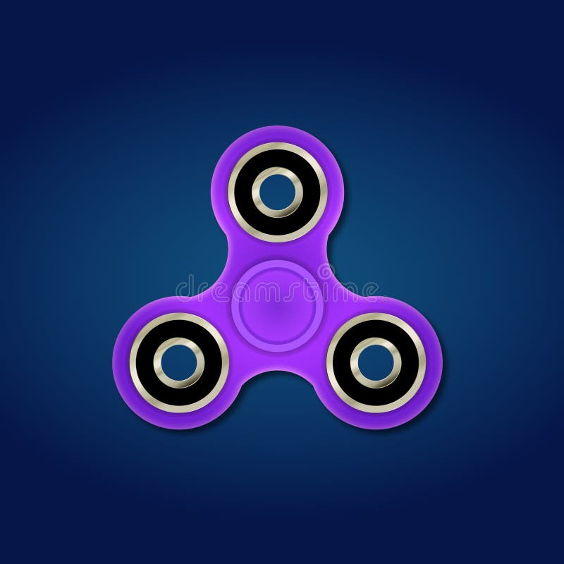Purple Color Fidget Spinner Toy Vector Stock Vector - Illustration of ...