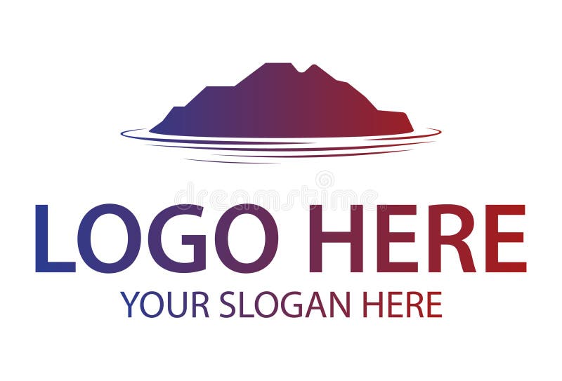 Purple Color Nature Rock Logo Design Stock Vector - Illustration of ...