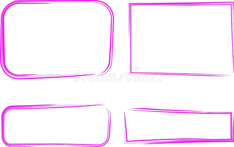 Purple Color Original Design Frames Set Stock Vector - Illustration of ...
