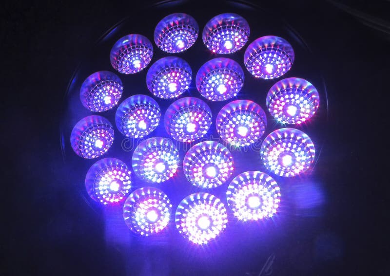 Purple Colored Halogen Headlights, Light Design Stock Photo - Image of ...