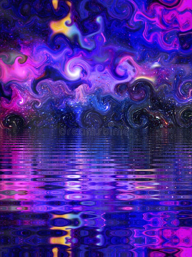 Purple Colored Space Ambient Abstract Background Stock Illustration ...