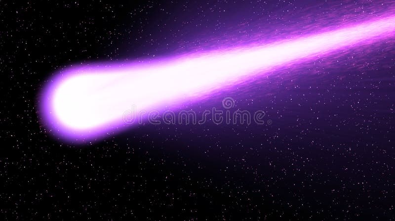 Purple Comet Wallpaper. Space Illustration. Comet Background Stock Illustration - Illustration ...