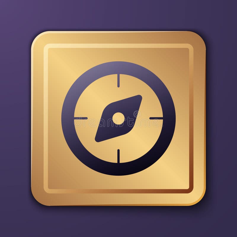 Purple Compass Icon Isolated on Purple Background. Windrose Navigation ...