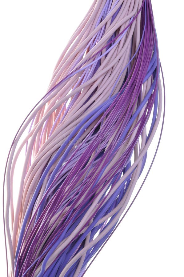 The Braided Color Computer Cable Stock Photo - Image of network, close ...