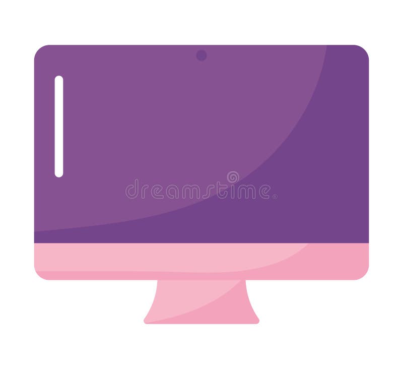 Purple computer screen stock vector. Illustration of design - 233101556