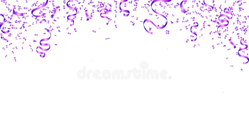 Purple Confetti Falling Celebration, Event, Birthday, Party Background ...
