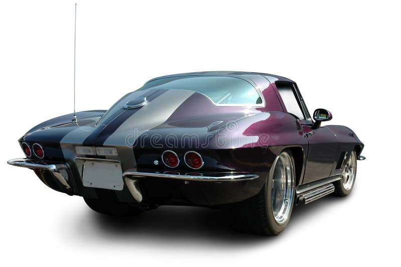 Purple Corvette Stingray stock photo. Image of drag, 1967 - 6880146