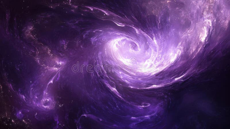 Purple Cosmic Vortex Nebula Stock Illustration - Illustration of astral ...