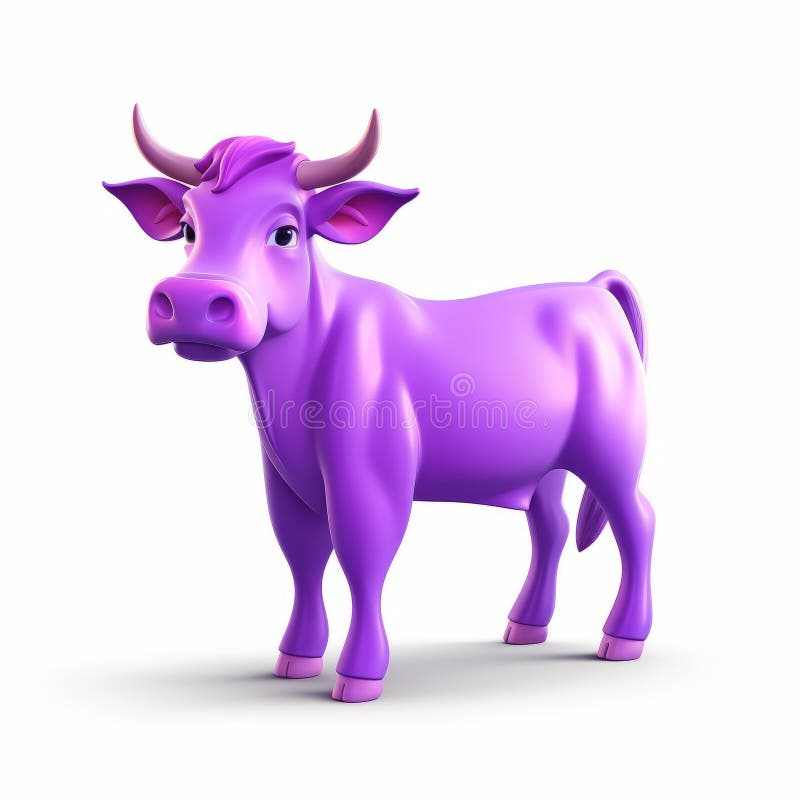 A purple cow toy stock illustration. Illustration of head - 296416762
