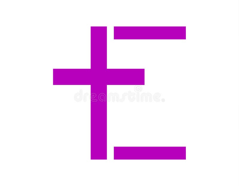 Purple Blue Christian Cross on a White Background Stock Vector ...