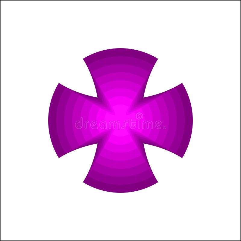 Purple Plus Symbol on White Background. Stock Illustration ...