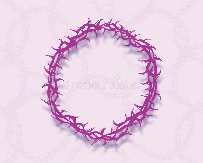 Purple Crown of Thorns with a Drop Shadow Stock Vector - Illustration ... Purple Crown of Thorns with a Drop Shadow Stock Vector - Illustration ...