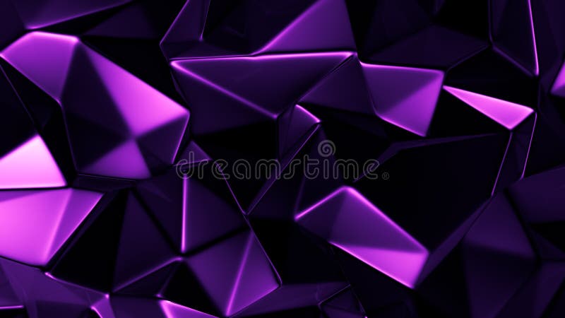 Purple Crystal Background with Triangles. 3d Illustration, 3d Rendering ...