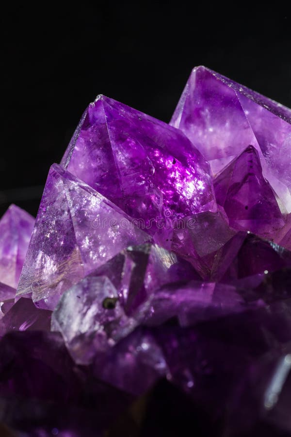 Purple Crystal Stone Macro Mineral. Purple Rough Amethyst Quartz ...