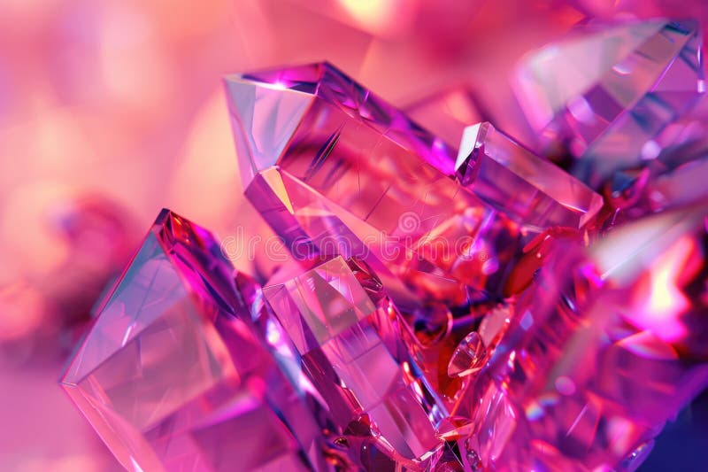 Purple Crystals on Table stock image. Image of design - 382649393