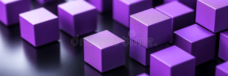 Purple Cube Abstract Background Geometric Shapes Abstract Design Purple ...