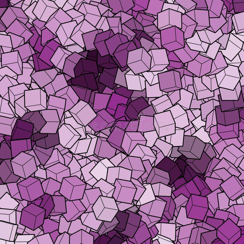 Purple Cube. Abstract Template for Presentation Stock Illustration ...