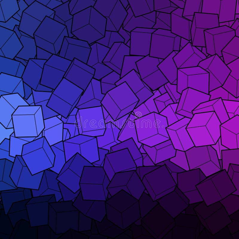 Purple Cube. Abstract Template for Presentation. Eps 10 Stock Vector ...