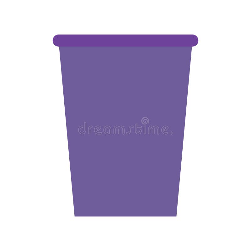 Purple Cup Icon. Simple Cup Shape. Bright Purple Vector. Cup Symbol ...