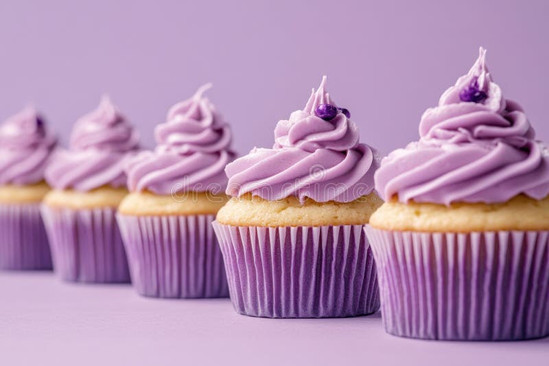 Purple Cupcakes stock image. Image of party, decorative - 363861875