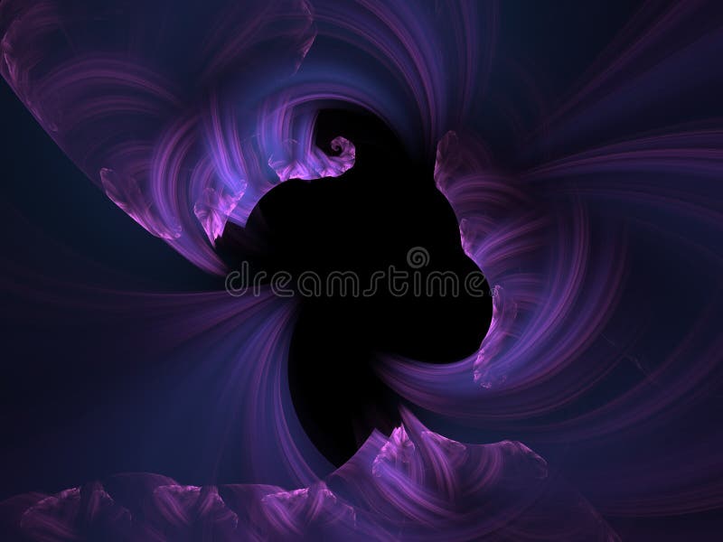 Purple Curls Frame Abstract Background Stock Illustration ...