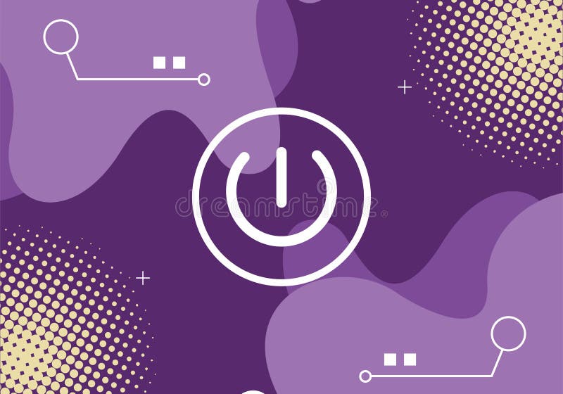 Purple Currently Power Button Stock Vector - Illustration of button ...